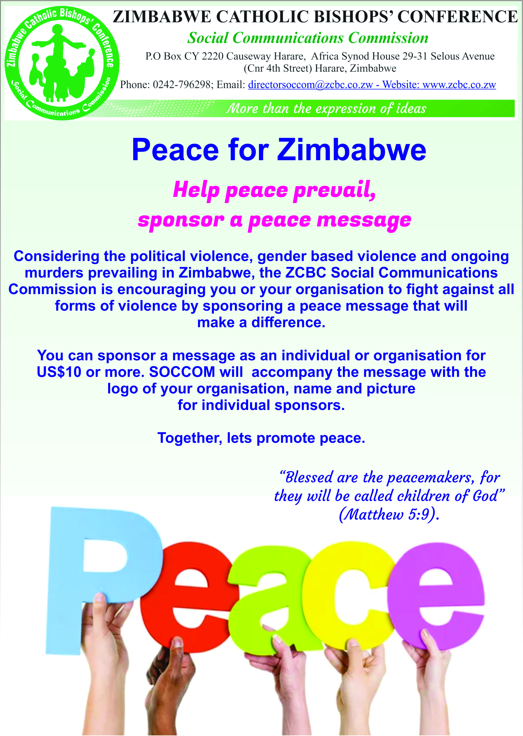 Peace message – Catholic Church News